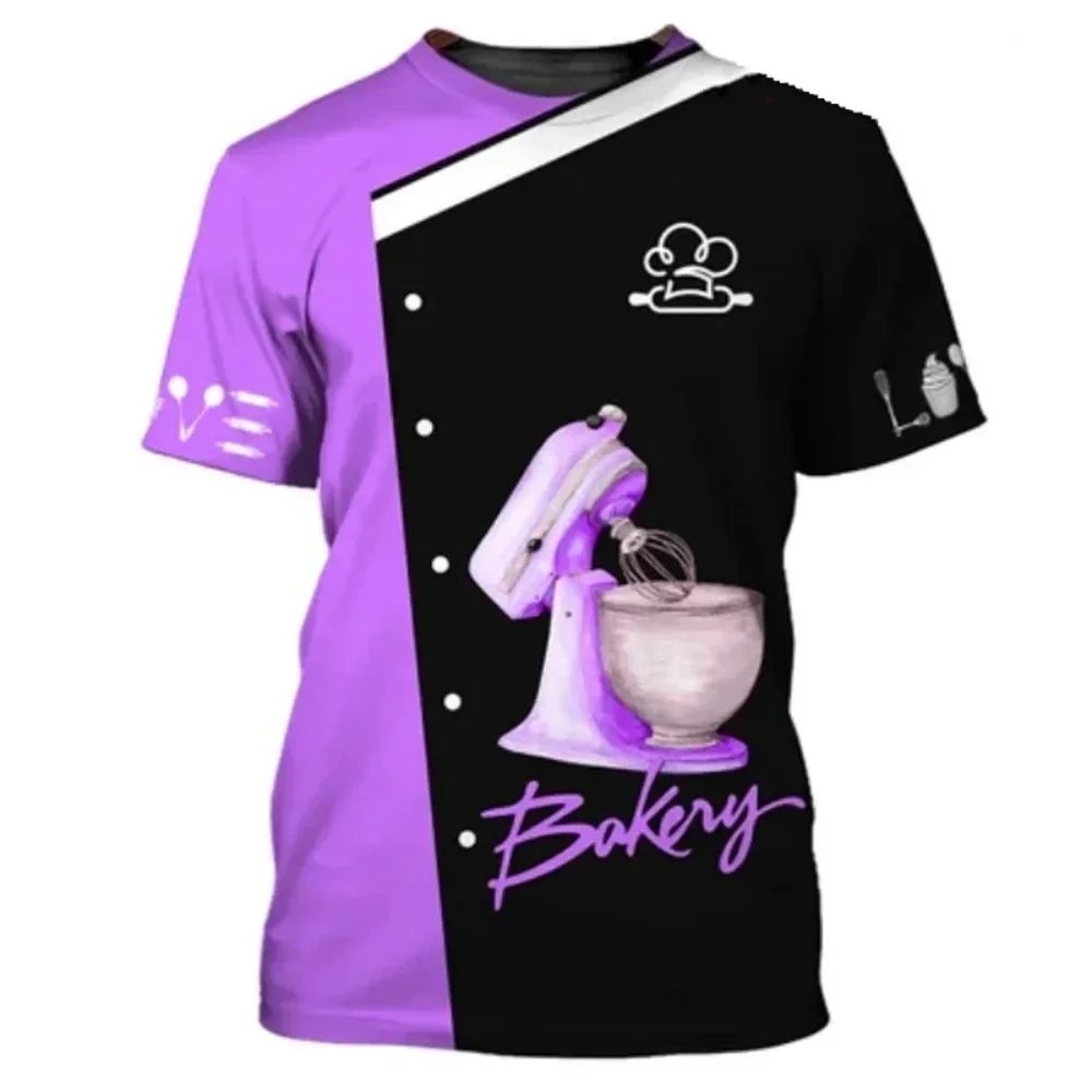 Chef Dessert Chef Cosplay 3D Harajuku Printed Funny T-shirt Men's And ...