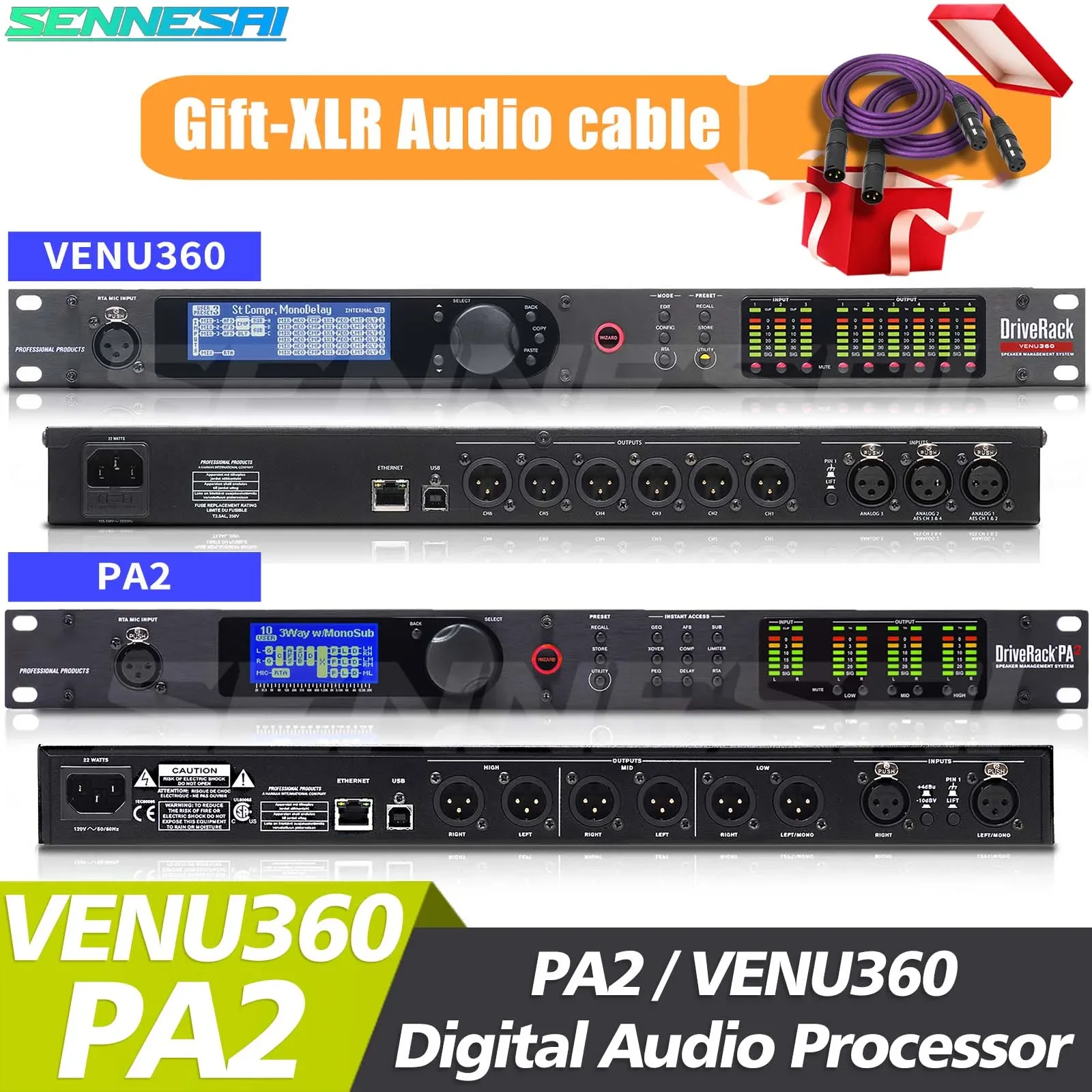 PA2-Venu360-DriveRack-Professional-Digital-Audio-Processor-Compatible ...