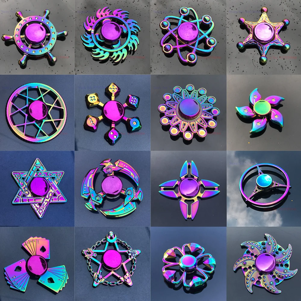 Colorido-EDC-Finger-Spinner-Metal-Rainbow-Fidget-Anti-Ansiedade-Toy ...