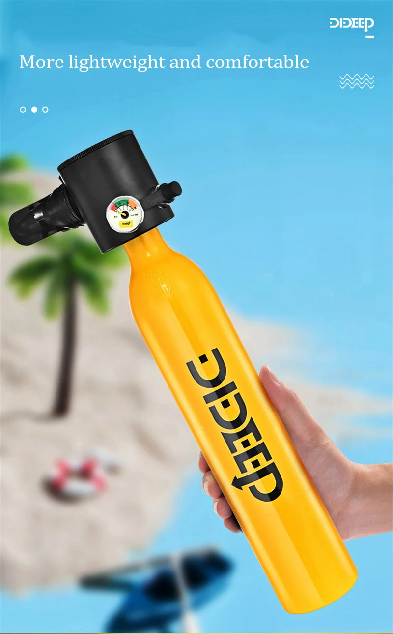 Portable 0.5L Mini Tank Diving Scuba,5-10 Minutes Underwater Breathing ...