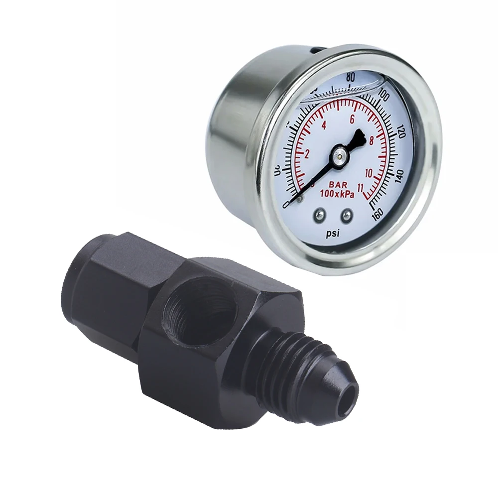 Universal-Fuel-Pressure-Gauge-Liquid-0-100psi-Oil-Press-Gauge-1-8-NPT ...