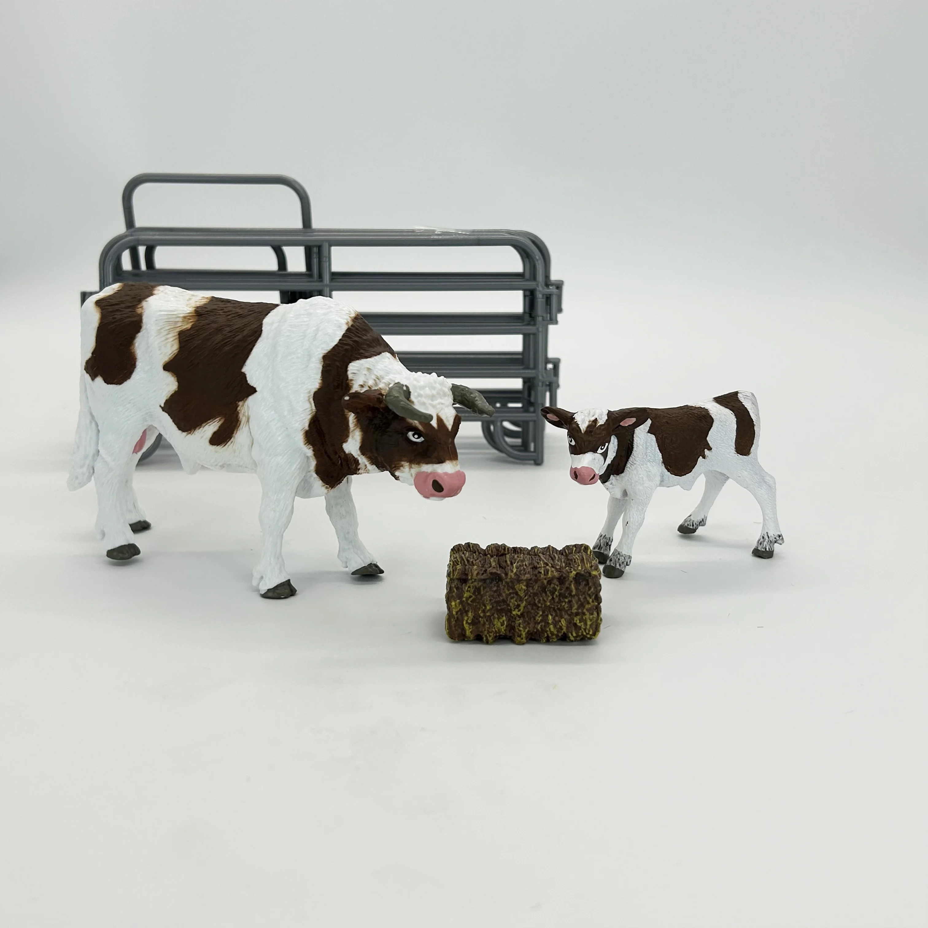 GRAN RANCHO CABALLO Vaca TORO CABRA OVEJA Conjunto con valla de escena ...