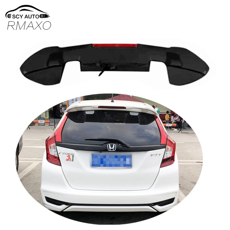 For HONDA FIT Spoiler 2018-2019 jazz spoiler RSDLD High Quality ABS ...