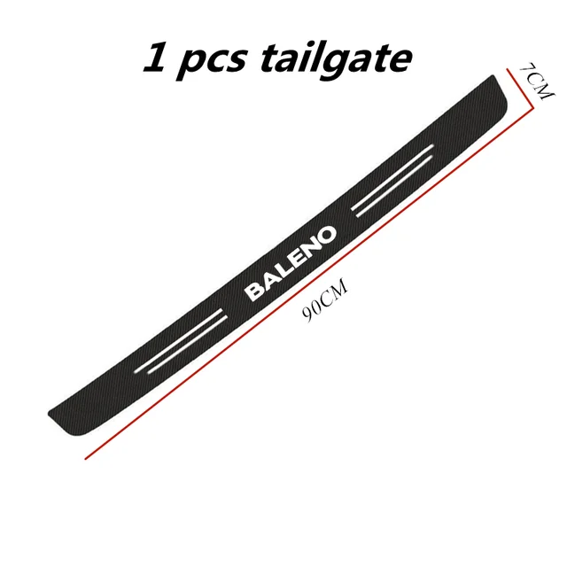 60X7CM Car Door Sill Side Anti Scratch Protector Strip Carbon Fiber Car ...