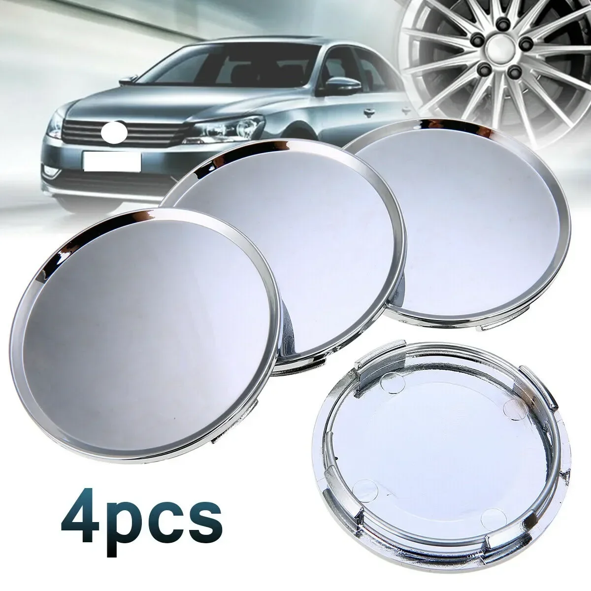 Vehicle-Set-Kit-Decoration-Hub-Center-Covers-Accesories-Parts-4pcs-58mm ...