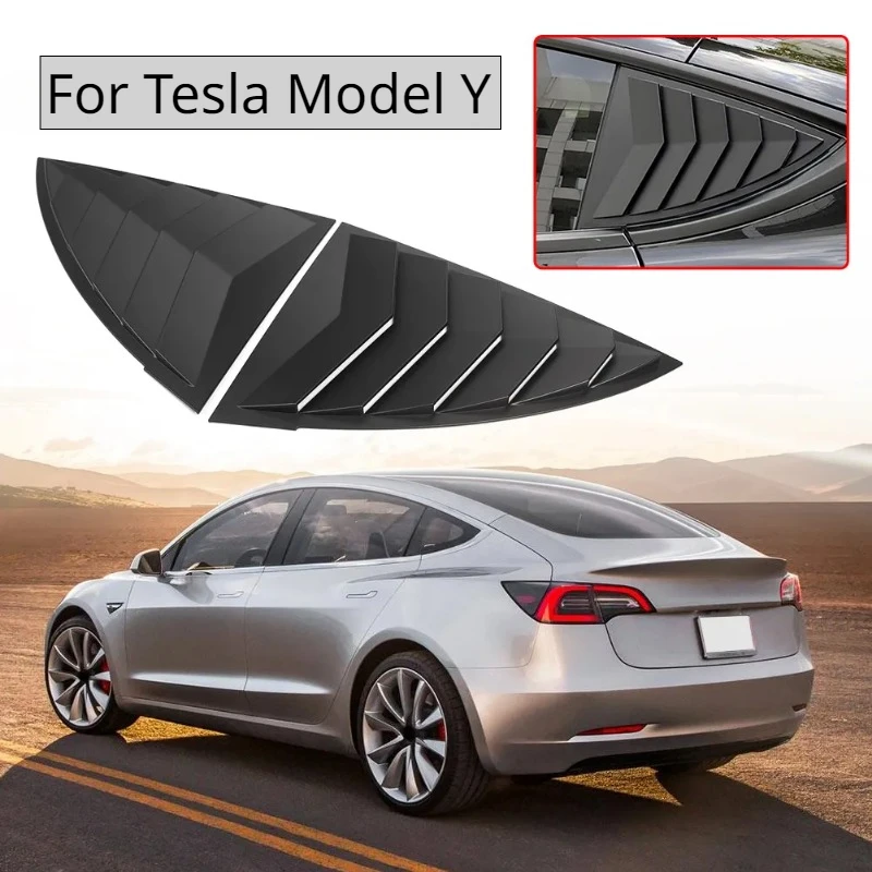 Rear-Side-Blinds-Window-for-Tesla-Model-Y-Rear-Triangle-Window-Spoiler ...