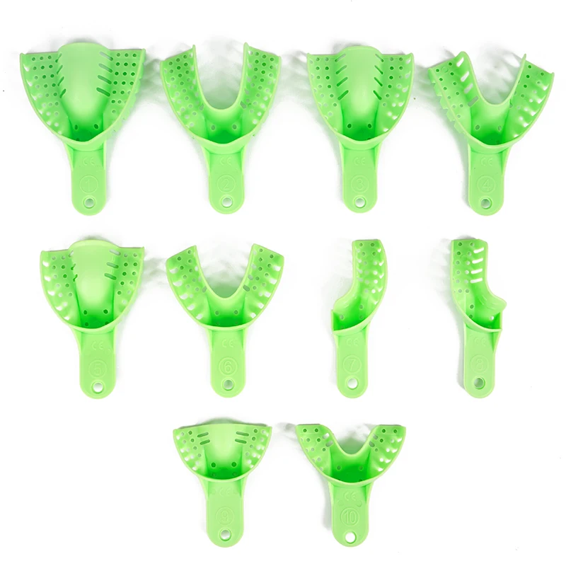 2pcs Dental Implant Trays Impression Trays Full Mouth Mold Tray Plastic ...