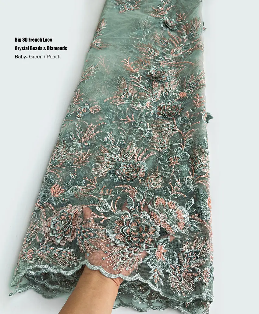 Highest-Quality-3D-Lurex-Embroidery-French-Lace-With-Appliques-Beads ...