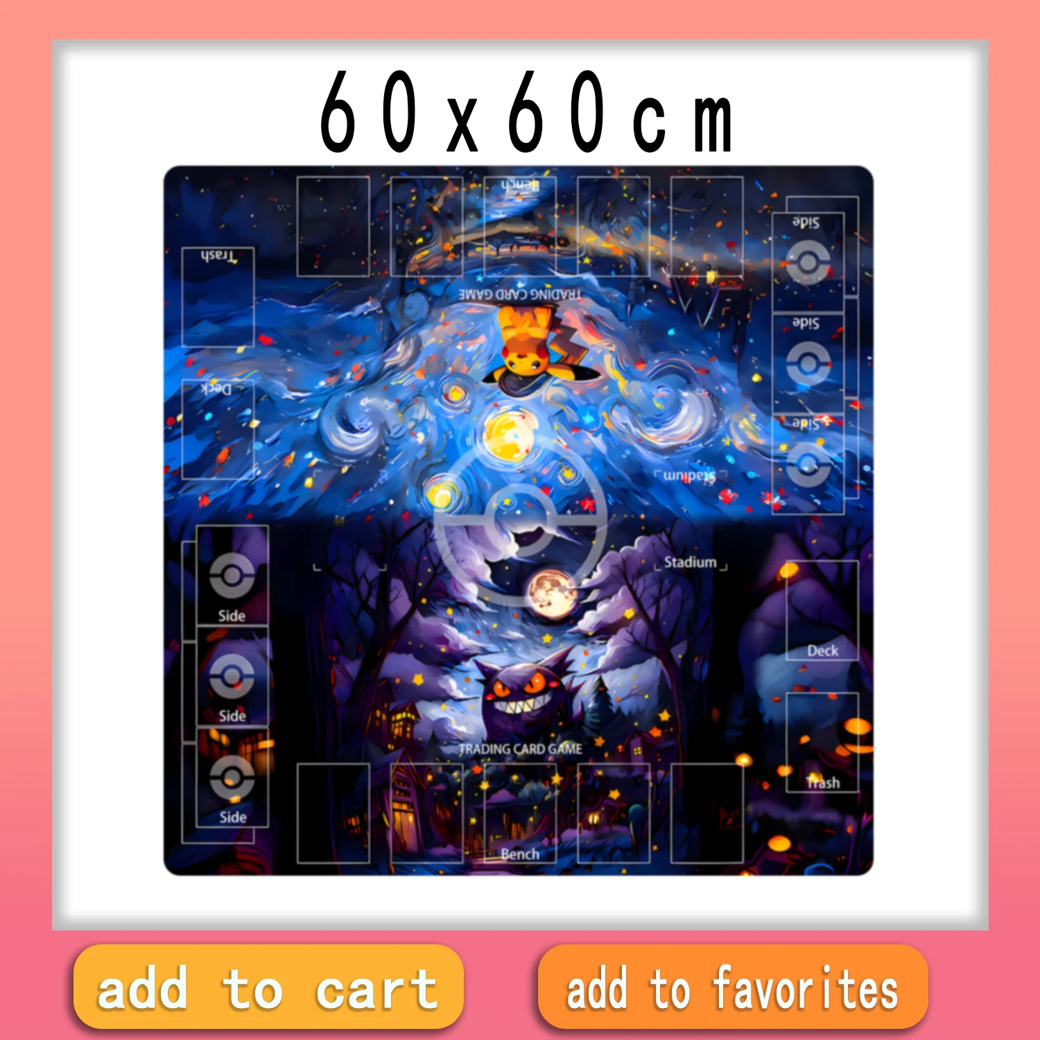 New TCG PTCG Battle Playmat Game Collection Cards Mat Scarlet Violet ...