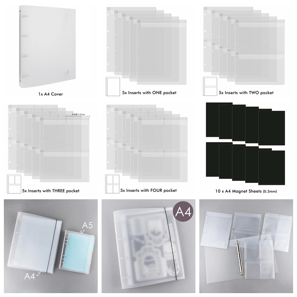 Wholesale-A4-Storage-Book-Binder-Kit-0-3mm-Magnetic-Sheets-Page ...