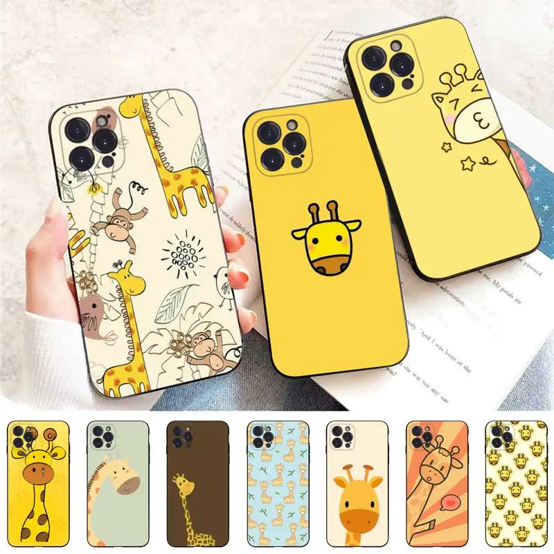 Cute Cartoon Animal Giraffe Phone Case For iPhone 6 7 8 Plus 11 12 13 ...