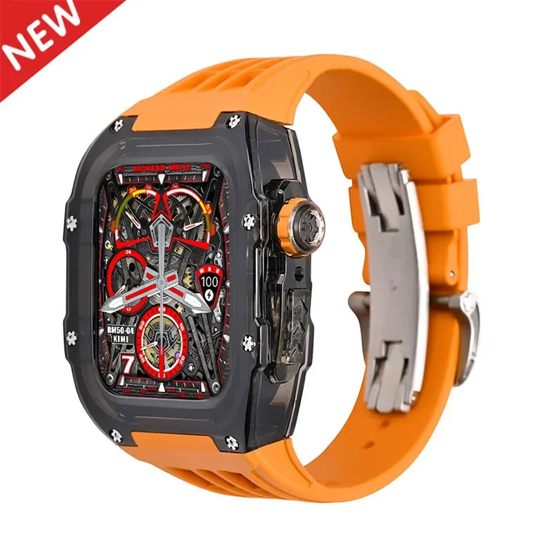 Transparent-Luxury-Case-for-Apple-Watch-Ultra-49mm-45mm-44mm-Stainless ...