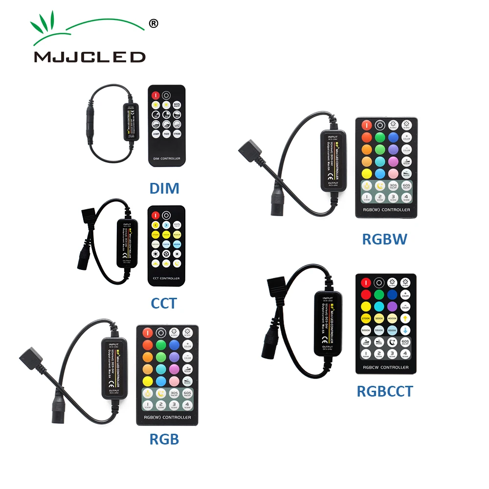 12V-4Pin-RGB-24V-5Pin-LED-Controller-14Key-5V-28Key-RF-Remote-Control ...