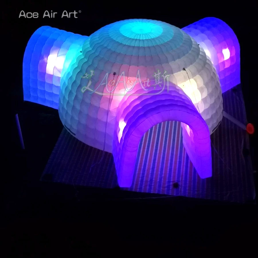 5m Dia Beautiful LED Inflatable Igloo Dome Marquee Outdoor Icegloo ...