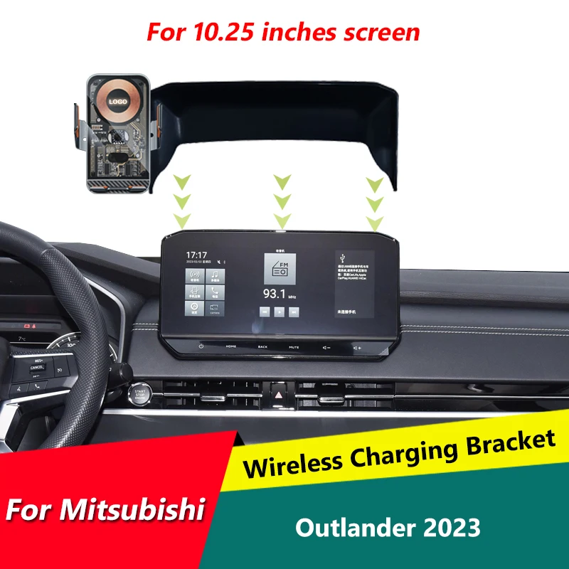 Car-Phone-Holder-For-Mitsubishi-Outlander-2023-Wireless-Charger-360 ...