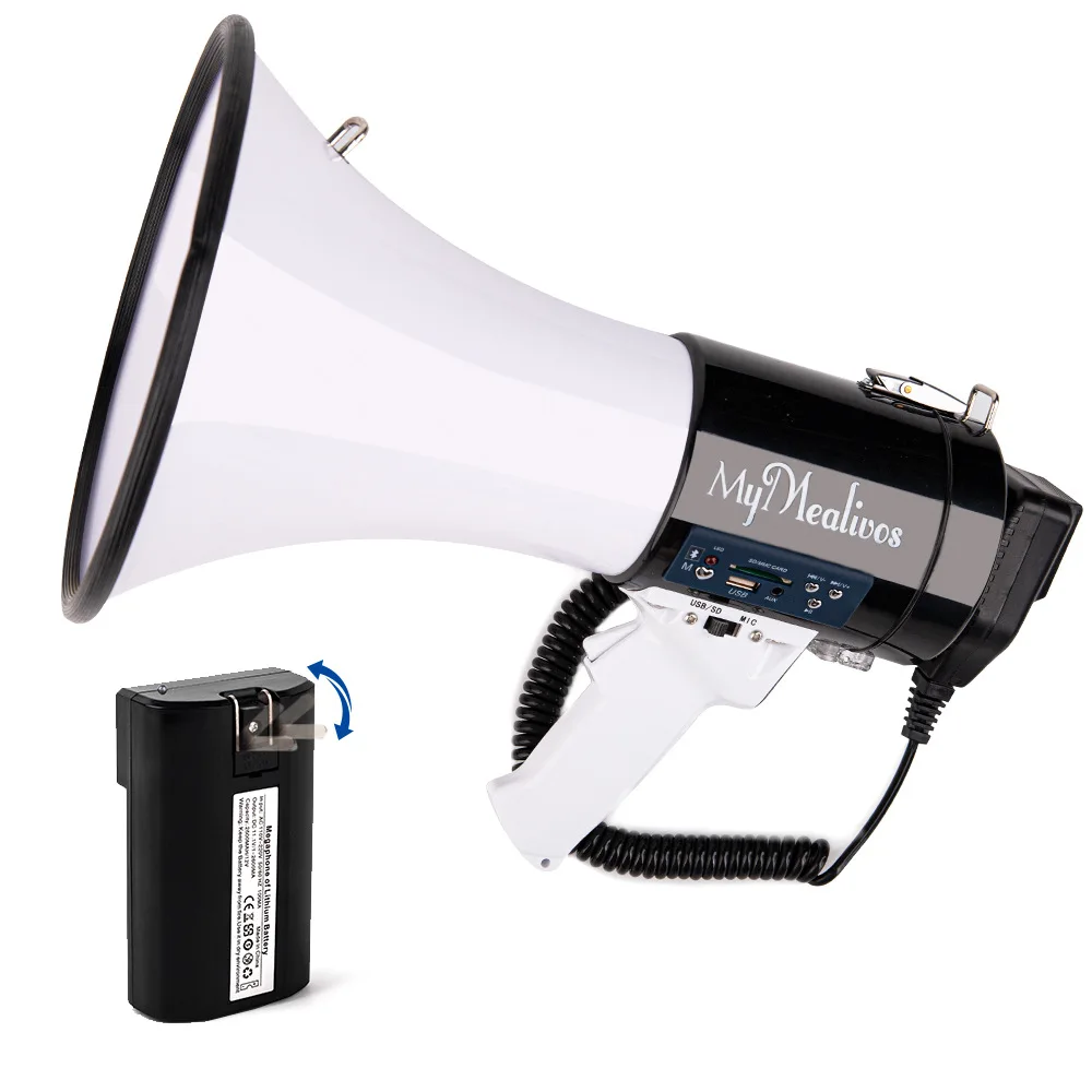 Portable-Volume-Control-Bullhorn-Voice-Siren-Alarm-Modes-Megaphone ...