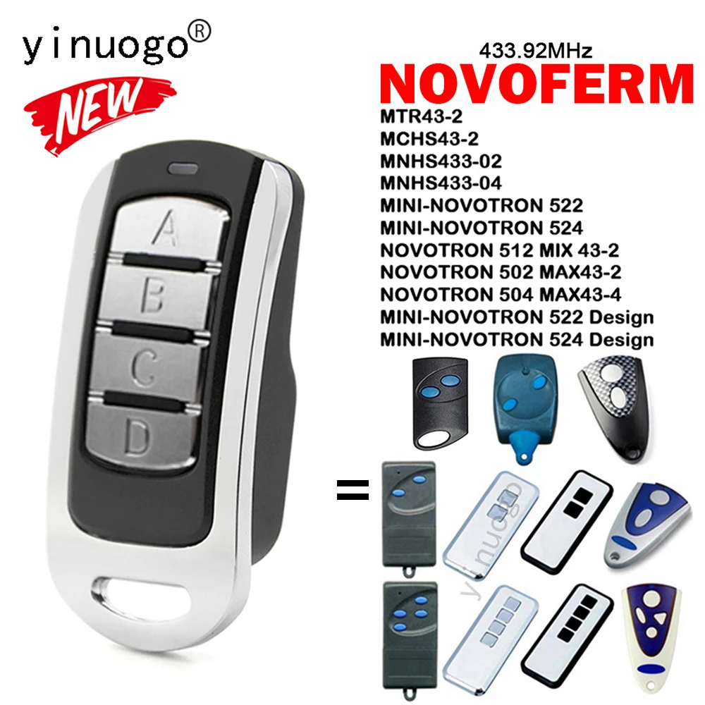 Voor Novoferm Afstandsbediening 433.92Mhz Novoferm Novotron 512 502 504 ...