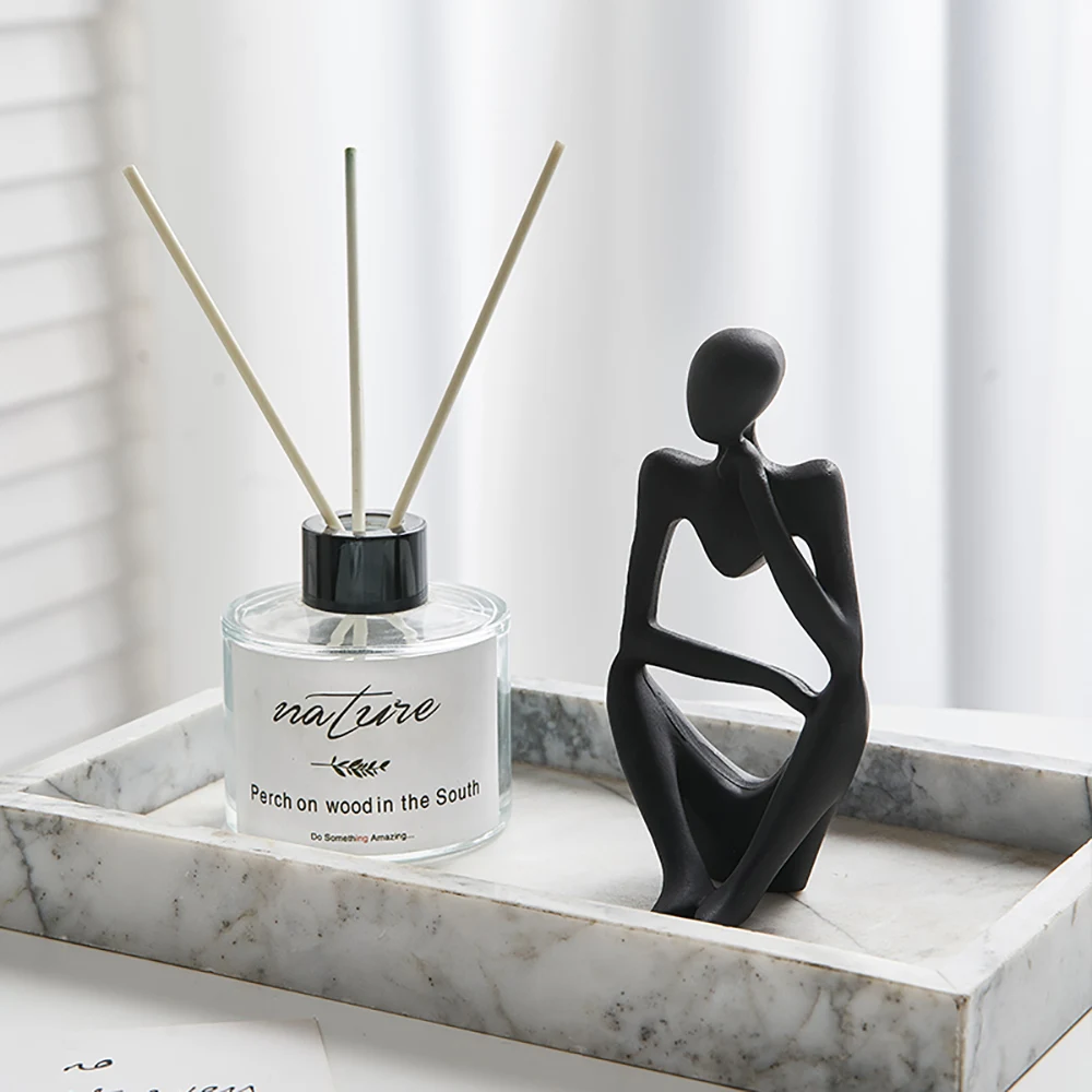 Nordic-Home-Decoration-Simple-Thinker-Statue-Miniature-Resin-Sculpture ...