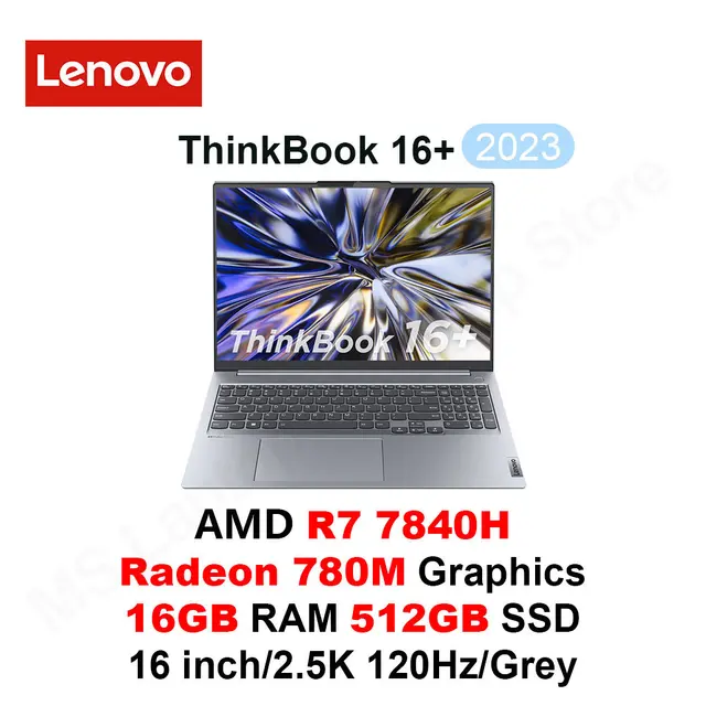 Lenovo ThinkBook 16+ 2023 Laptop Ryzen 7 7840H AMD Radeon 780M/RTX 4050 ...