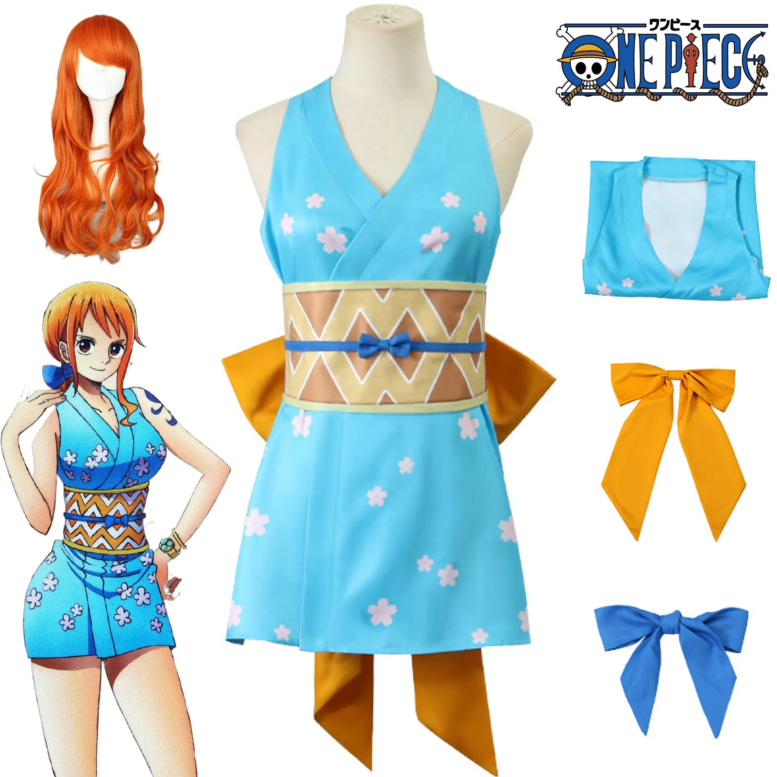 Anime-One-Piece-Nami-Cosplay-Costume-for-Mature-Women-Sexy-Kimono-Dress ...