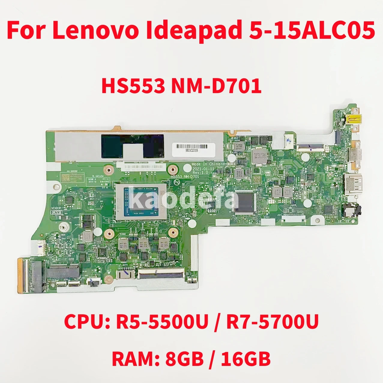 HS553-NM-D701-Pour-Lenovo-urgence-apad-5-15ALC05-Ordinateur-Portable ...