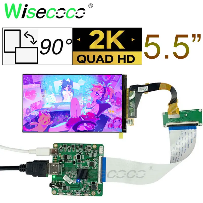 Wisecoco-5-5-Inch-2K-LCD-Display-2560x1440-IPS-Raspberry-Pi-Laptops-PC ...