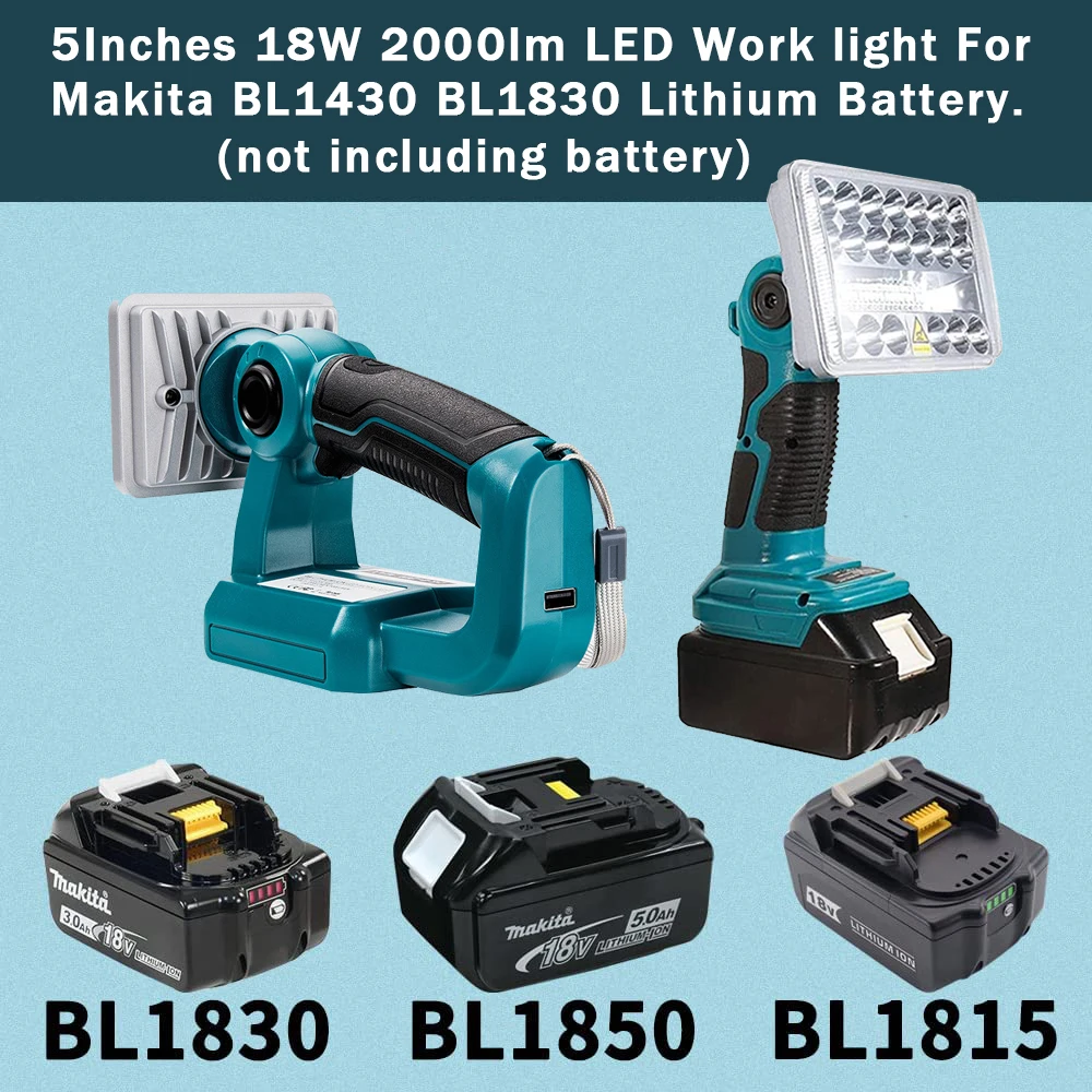 Led Light Rechargeable Makita | Makita Led Flashlight 18v | Outdoors ...