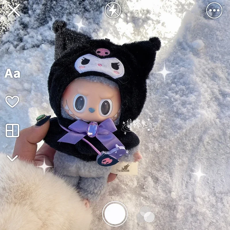 New-Hot-Labubu-Cape-Skirt-Suit-Sitting-Party-Labubu-Hello-Kitty-Clothes ...