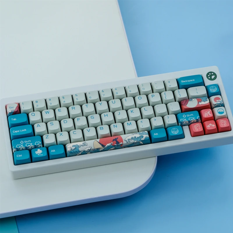 ZHIY 129 Keys Coral Sea Theme Keycaps PBT Cherry Profiles Dye ...