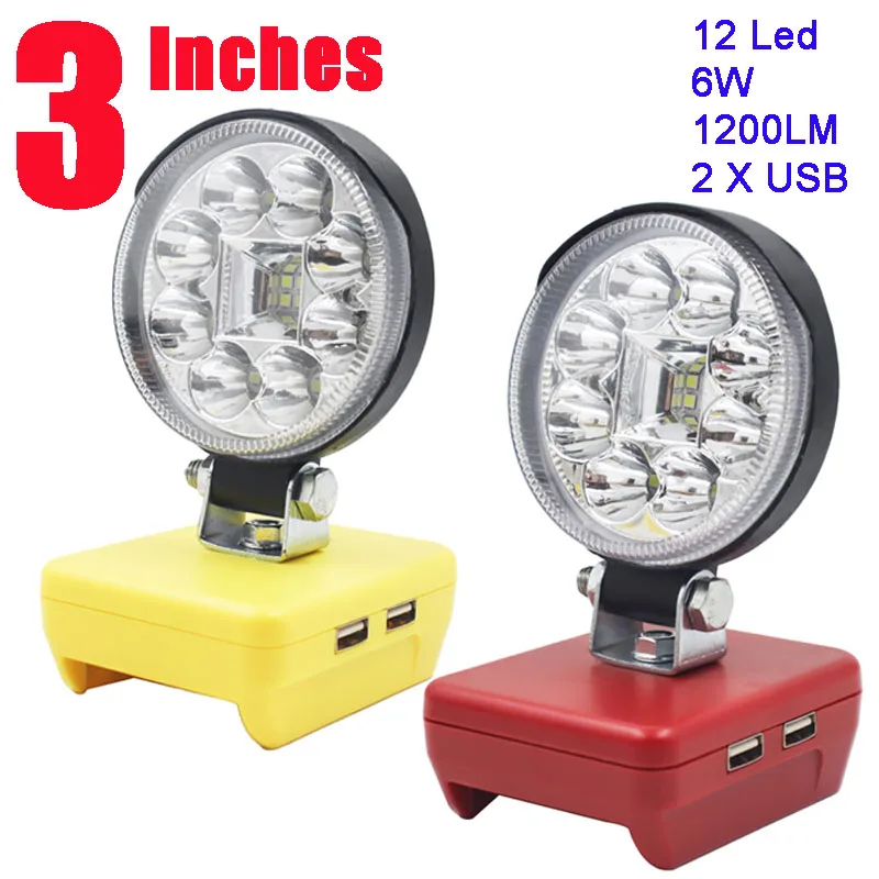 3-Inch-Car-LED-Work-Lights-Flashlights-Torch-Spotlight-USB-Power-Bank ...