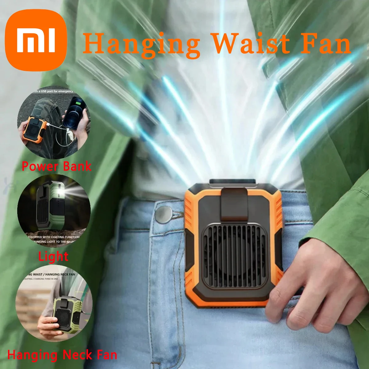 Xiaomi-4000mAh-Wearable-Personal-Fan-Portable-Waist-Fans-3-Speed-USB ...