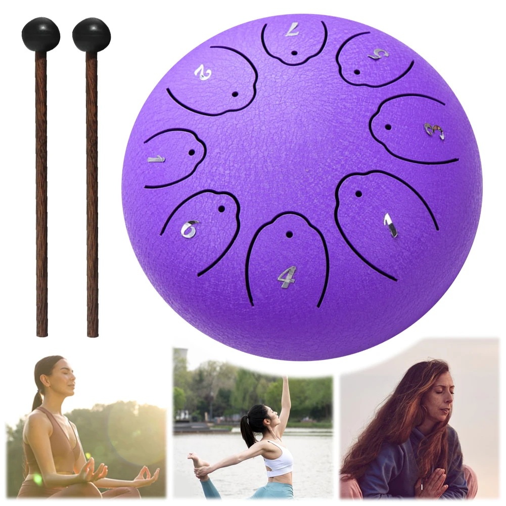 6 Inch 8 Notes Percussion Instruments with Carry Bag Drum Mallets Music ...