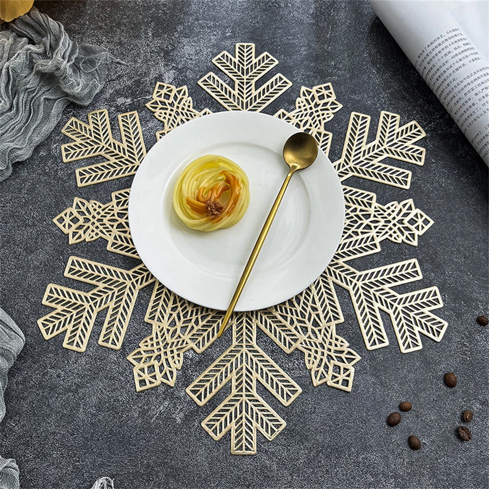 1PC-Christmas-Snowflakes-PVC-Placemat-Nordic-Western-Food-Mat ...