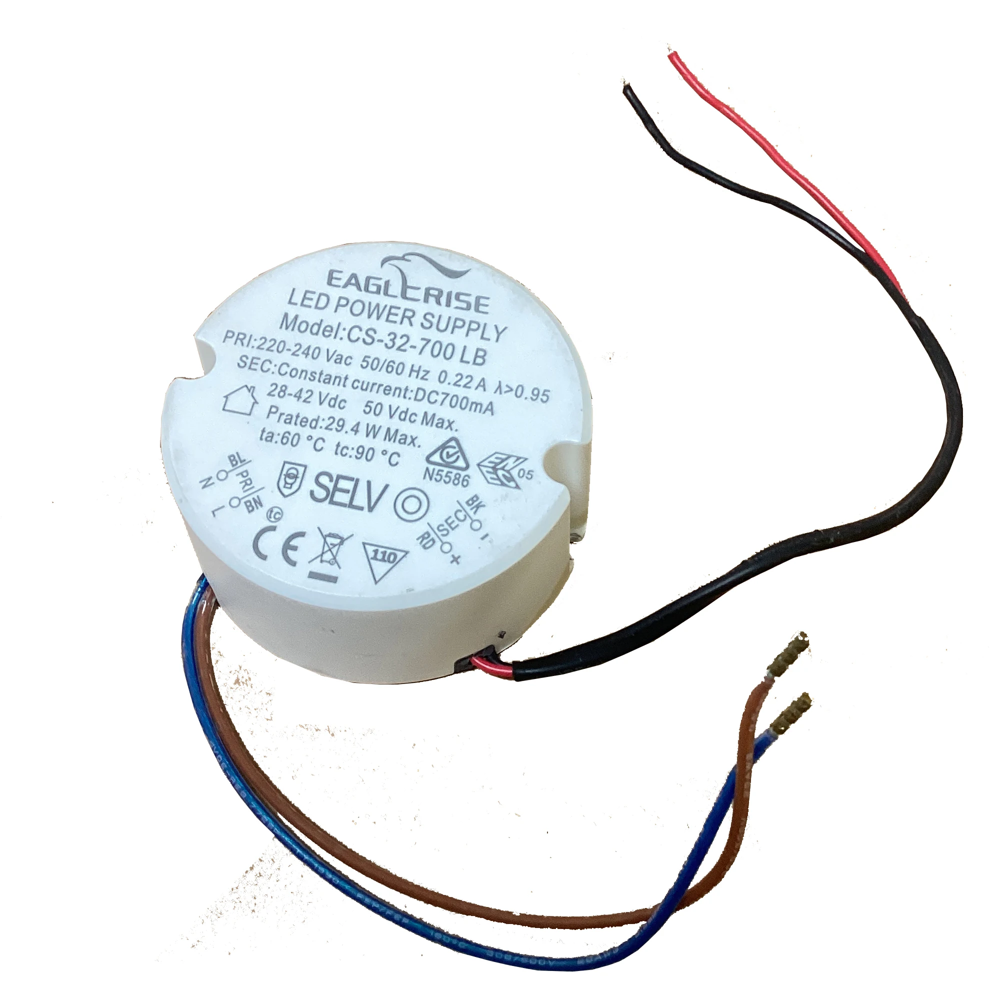 Eaglerise-30W-700mA-Round-LED-Driver-No-Flicker-Quiet-Operation ...