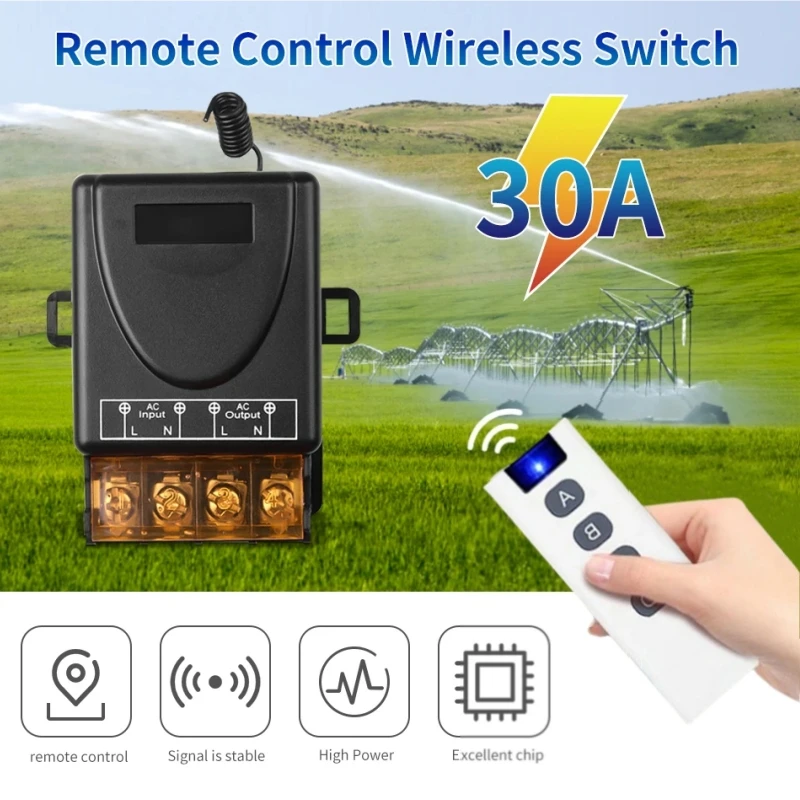 Wireless-Smart-Switch-433Mhz-Remote-Control-AC-75-220V-30A-High-Power ...