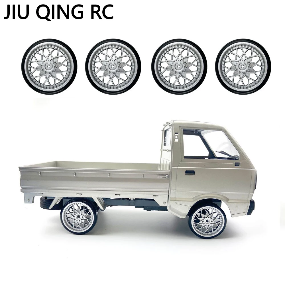 4-PCS-Rubber-Tire-Drift-Bald-Tire-Hub-Kit-for-WPL-D12-D42-RC-Truck ...