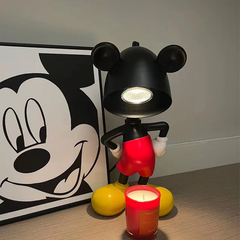 Mickey Mouse Night Light Table Lamp Portable Cute Cartoon Lamp No Fire ...
