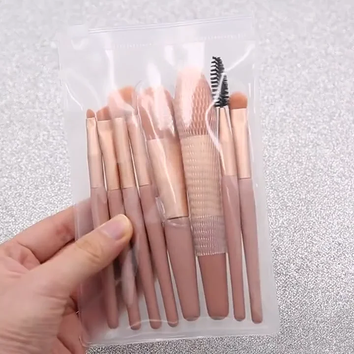 8pcs Travel Mini Makeup Brush Set - Concealer, Blush, Loose Powder, Eye ...