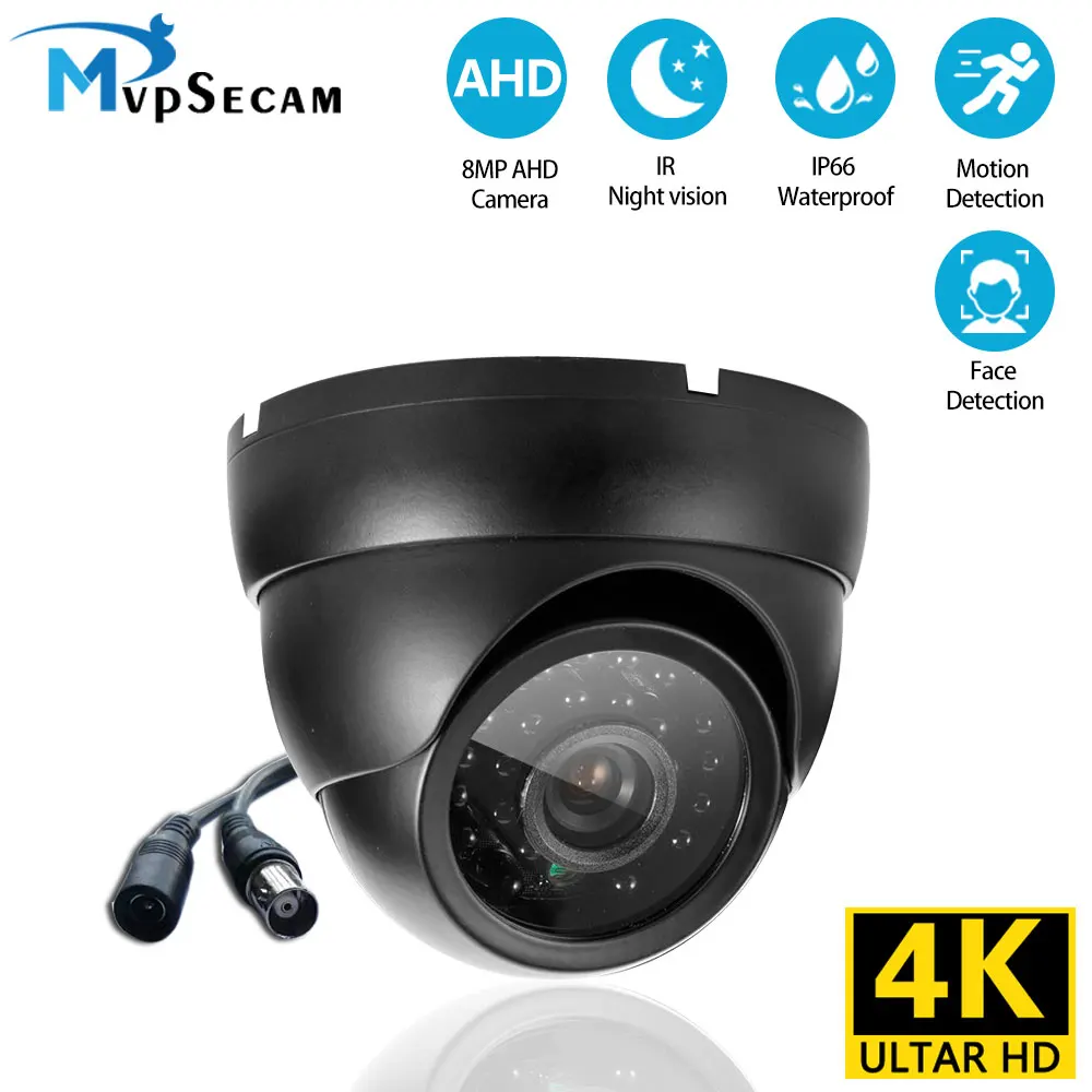 New 4K Ultra HD 8MP TVI CVI AHD Camera Outdoor H.265 Metal Dome CCTV ...