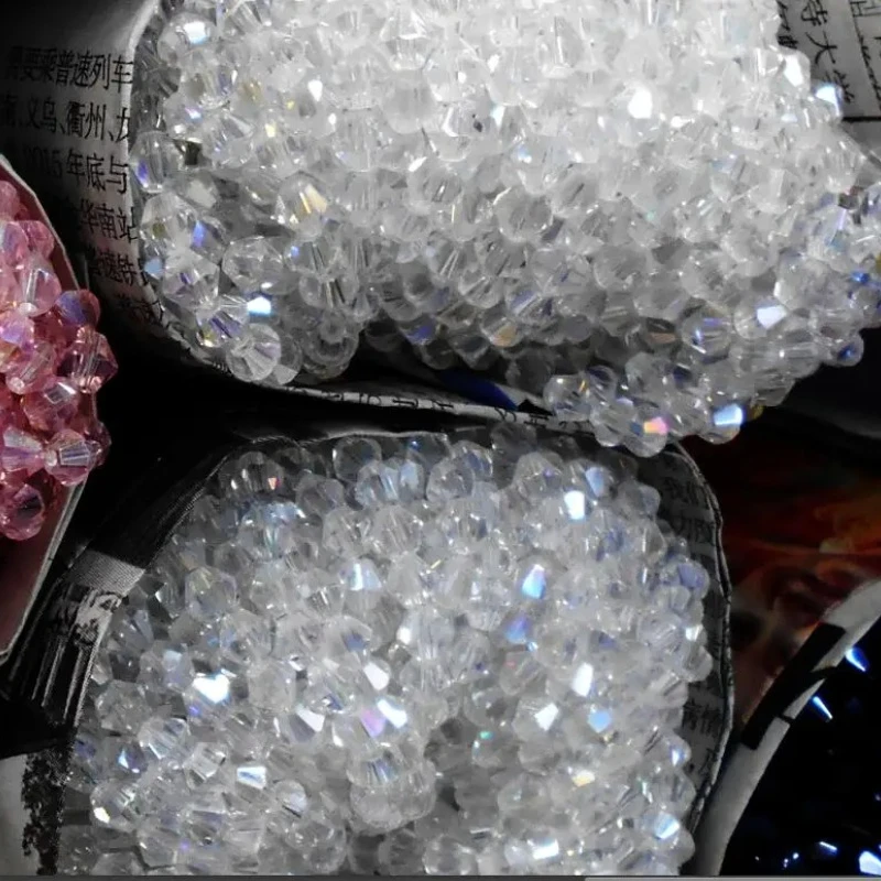Crystal AB Bicone Beads 100PCS/LOT 4mm Czech Loose Crystal Beads ...