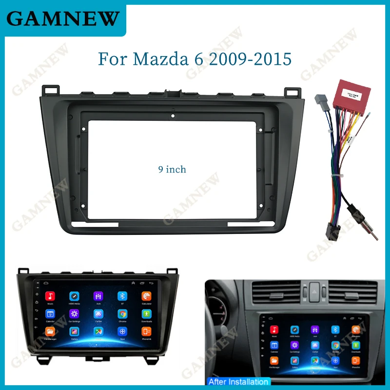 9 Inch Car Frame Fascia Adapter For Mazda 6 Mazda6 2009-2015 Android ...
