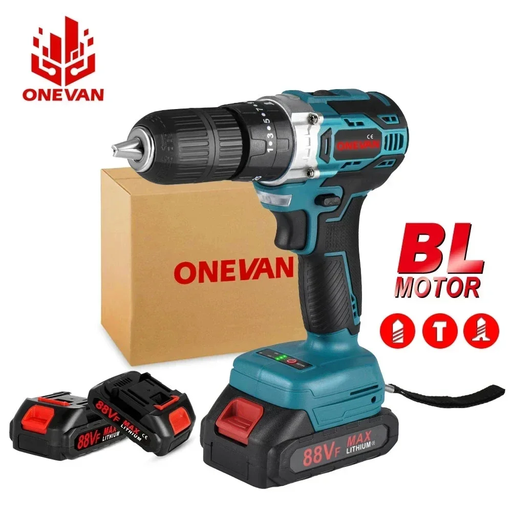 ONEVAN-25-3-Torque-1000W-450NM-Brushless-Electric-Impact-Drill-3-in-1 ...