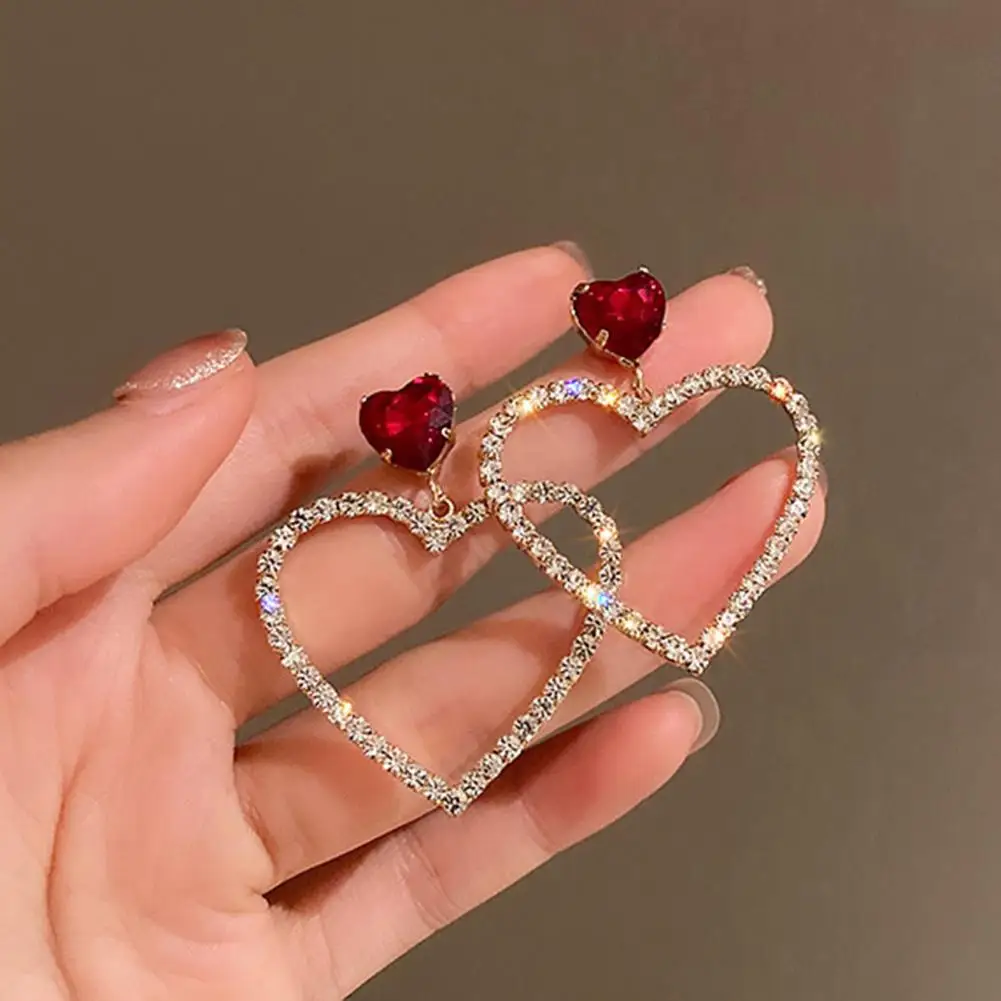 Pendant-Earrings-1-Pair-Rhinestone-Earrings-Sparkling-Creative-Shape ...