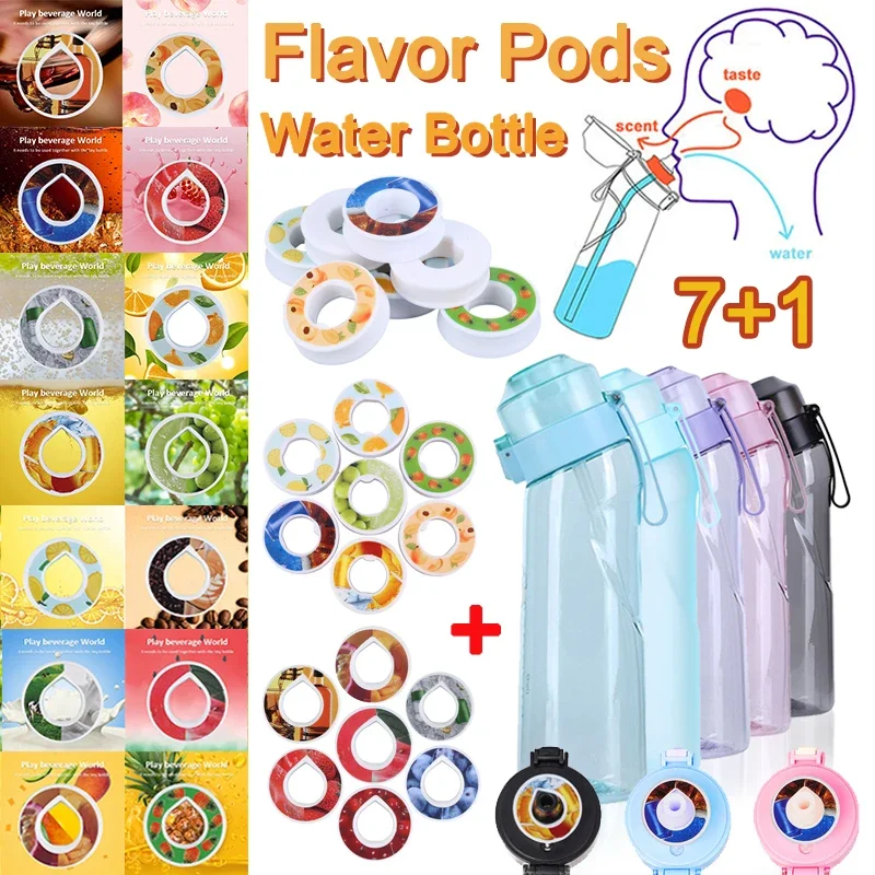 Flavored-Water-Bottle-with-7-Flavoring-Pods-Air-Scent-Drinks-Fruit ...