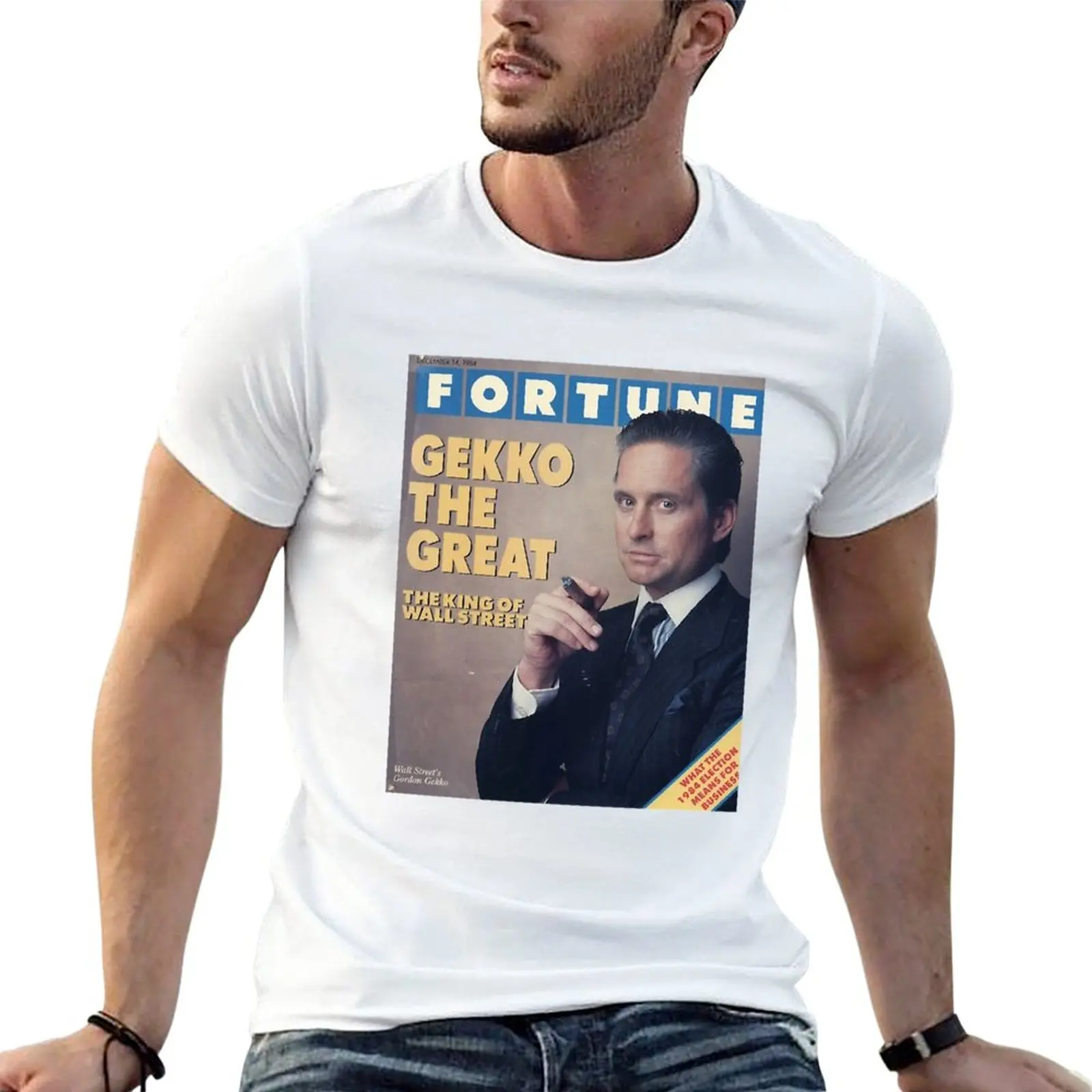Gordon-Gekko-Fortune-Magazine-poster-T-Shirt-quick-drying-t-shirt-Short ...