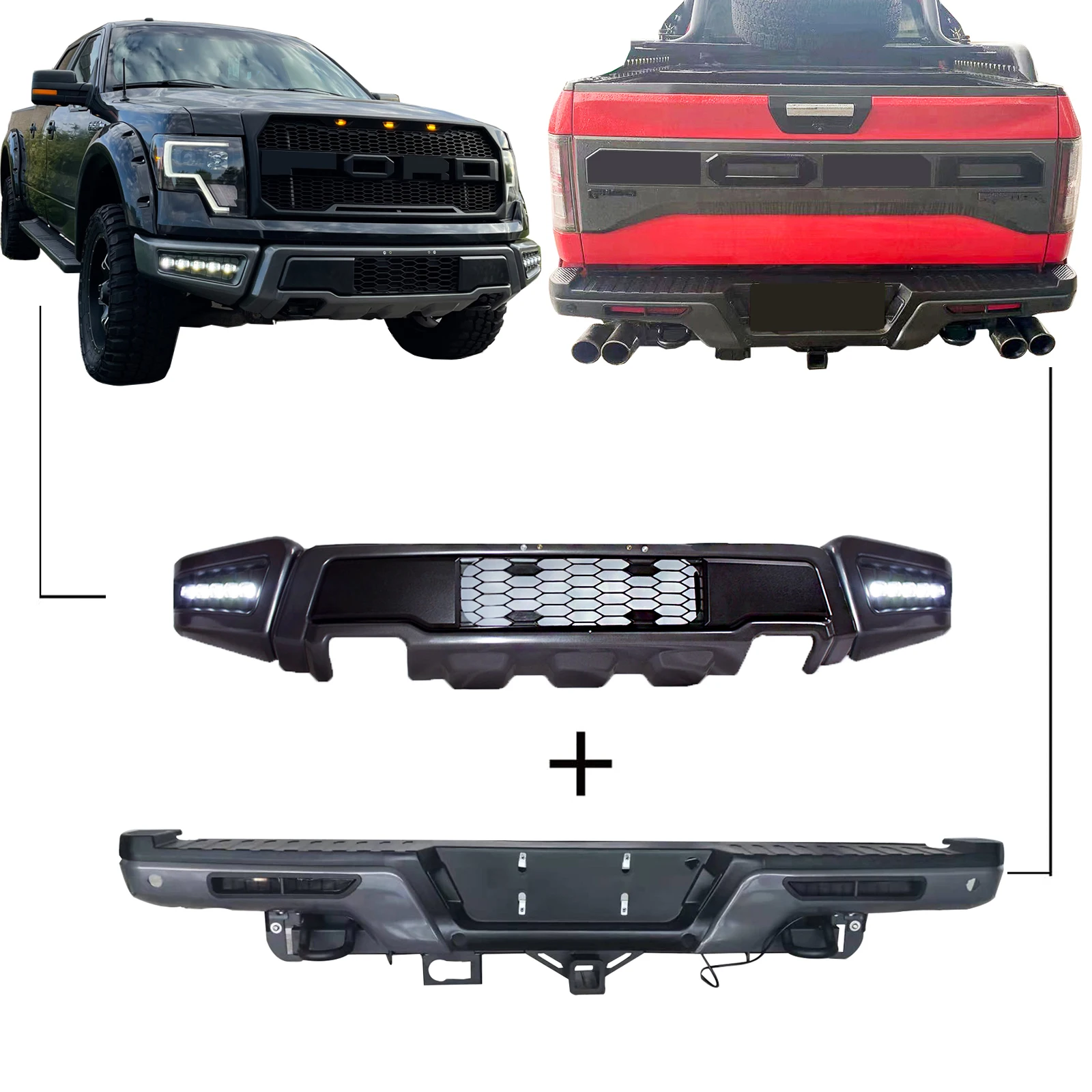 American Hot Selling Iron And Aluminum Alloy Front Bumper And Rear For ...