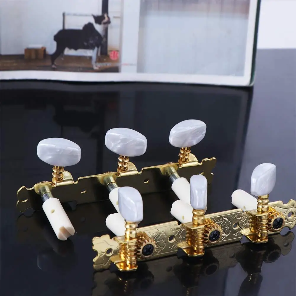 2Pcs/Set Metal Classical Guitar Tuning Pegs Semi-closed Machine Heads ...