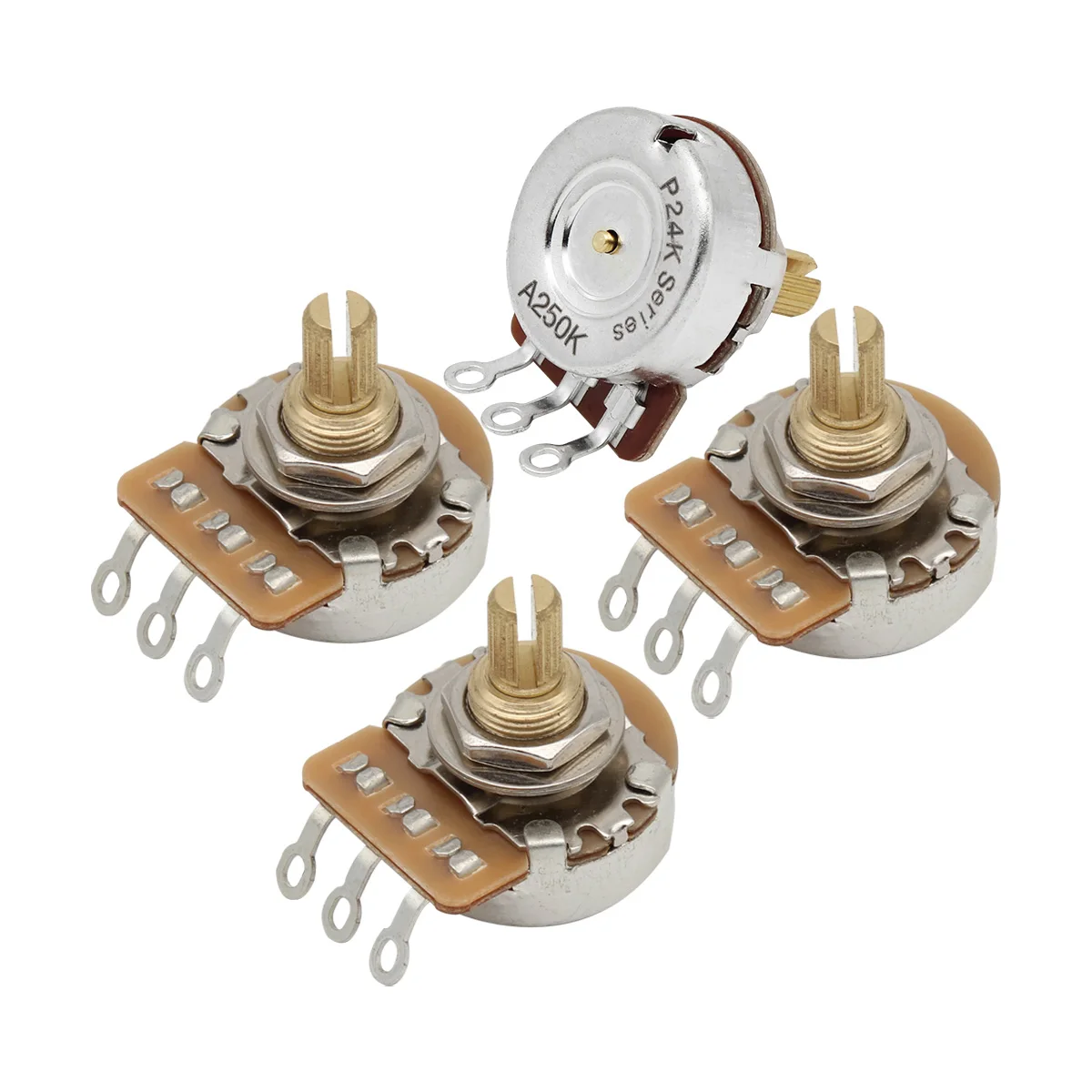 NEW 4PCS 3/8" 24 Tooth Short Shaft Guitar Potentiometers Pots For ...