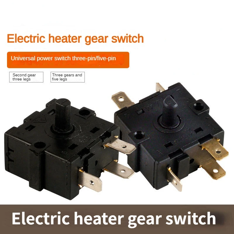 Electric-Room-Heater-Position-3-Pin-5Pin-Rotary-Switch-Selector-AC-250V ...