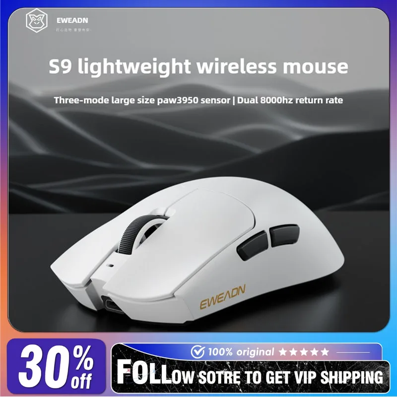 EWEADN S9 Pro/S9 Ultra Wireless Dual-model PAW3395/PAW3950 Lightweight Ergonomics Pc Accessories ...